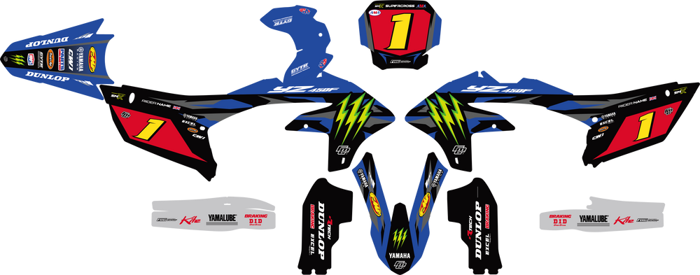 Factory Yamaha Graphics HD Edition Graphics Kit. - factorymotocrossgraphics