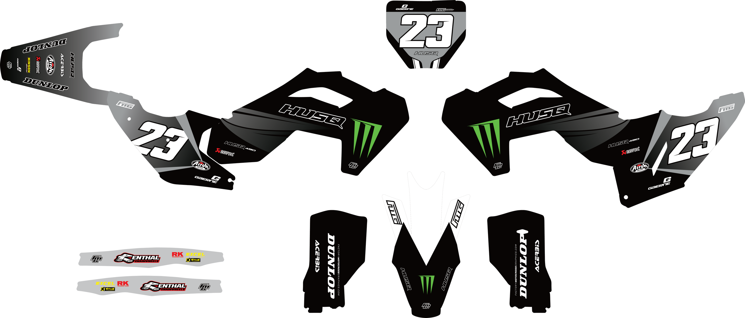 Husqvarna Motocross Graphics Kit - MX Graphics UK ...