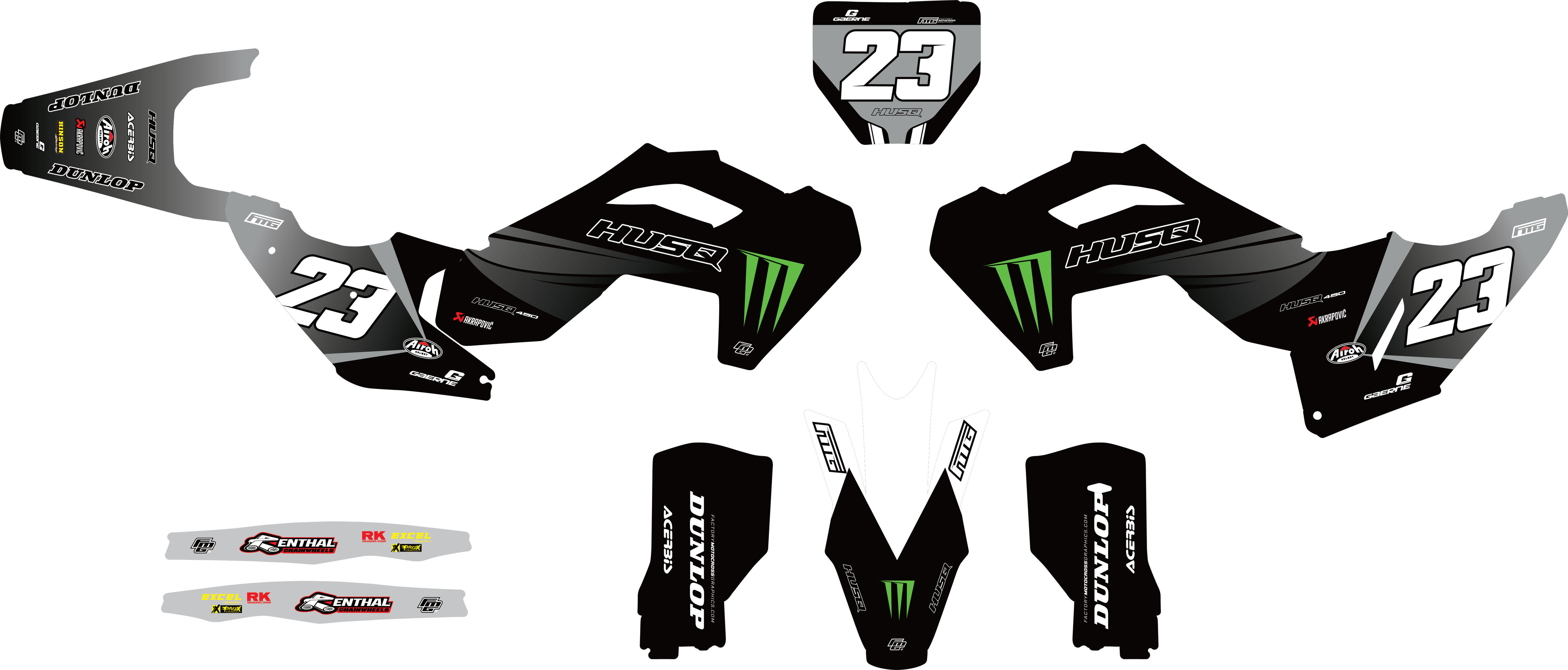 Husqvarna Motocross Graphics Kit FC250 FC350 TC250 TC125 ...