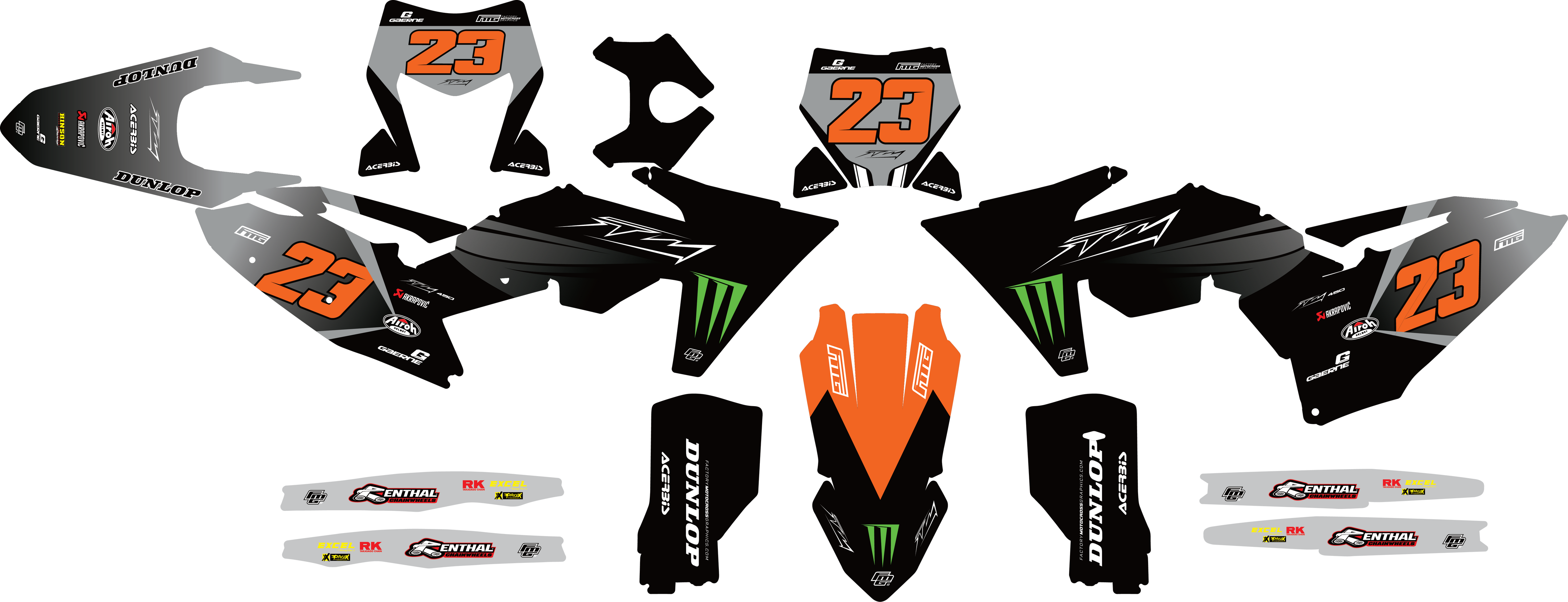 Fits KTM FMG Factory EDITION GRAPHICS KIT - factorymotocrossgraphics