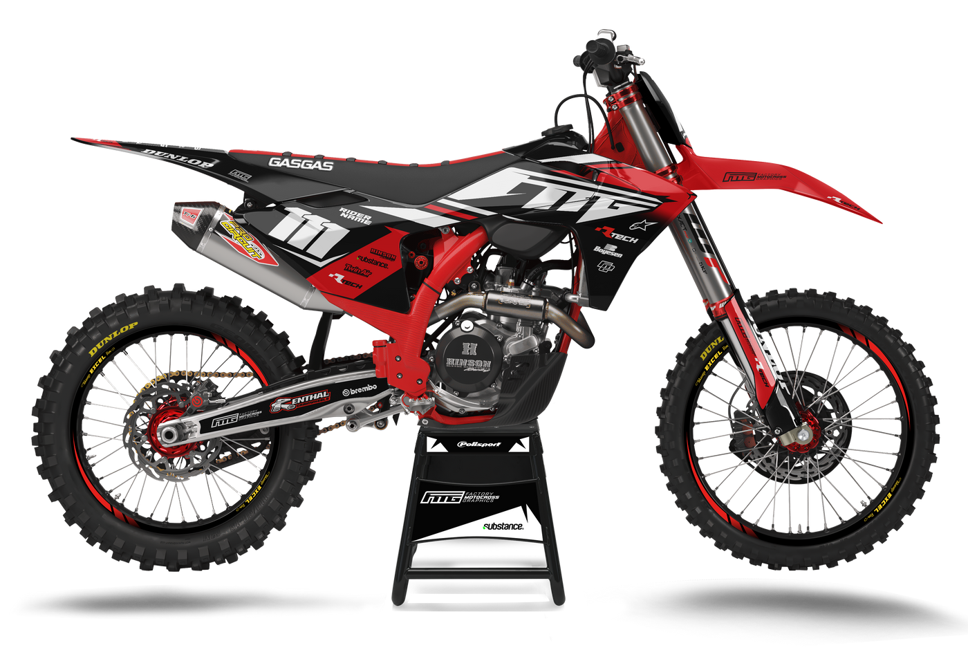 GAS GAS Graphics Kit For Motocross Enduro GAS GAS - Order Online ...