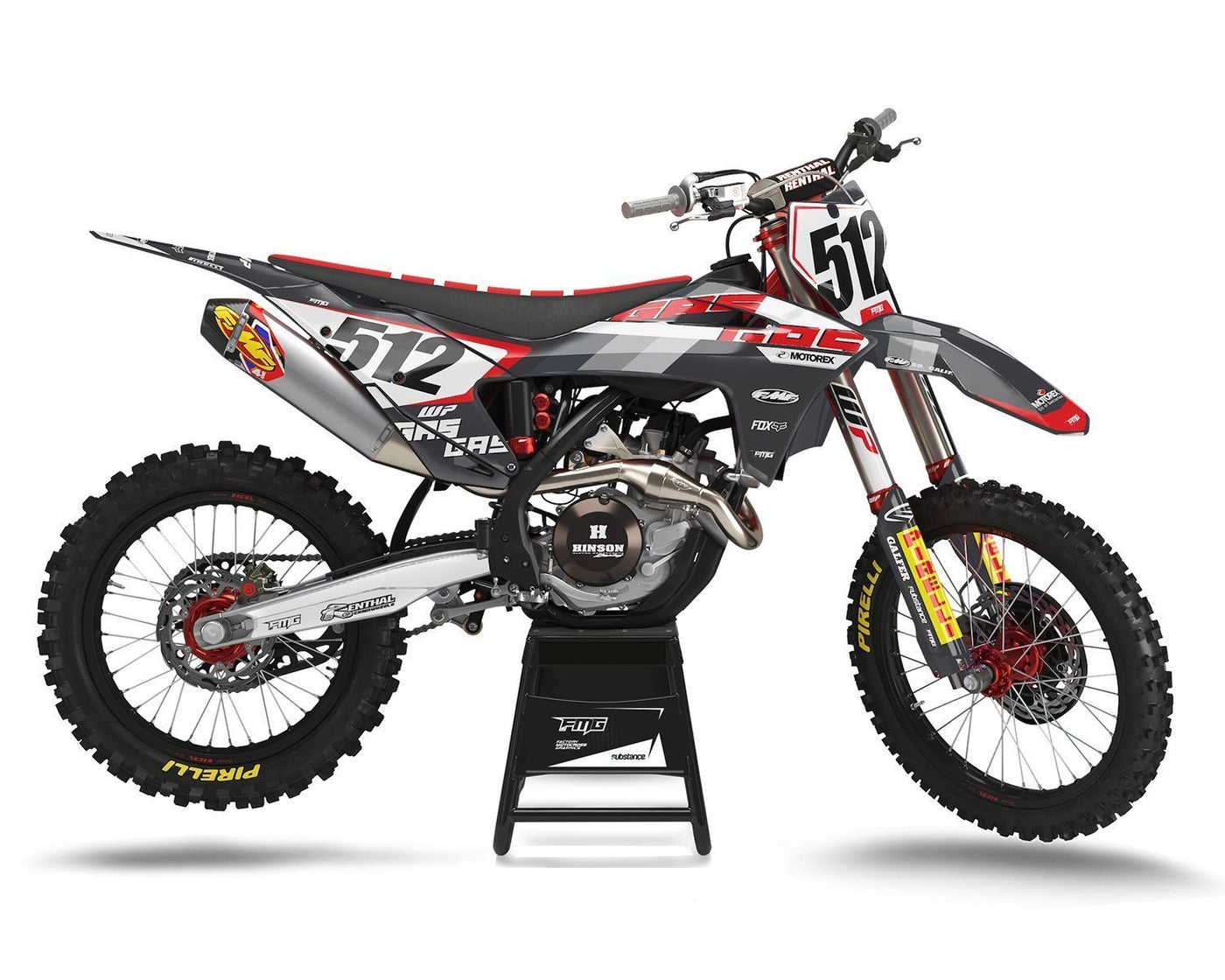 Grey GASGAS Custom MX Graphics - 2021 Gas Gas Graphic Kit ...