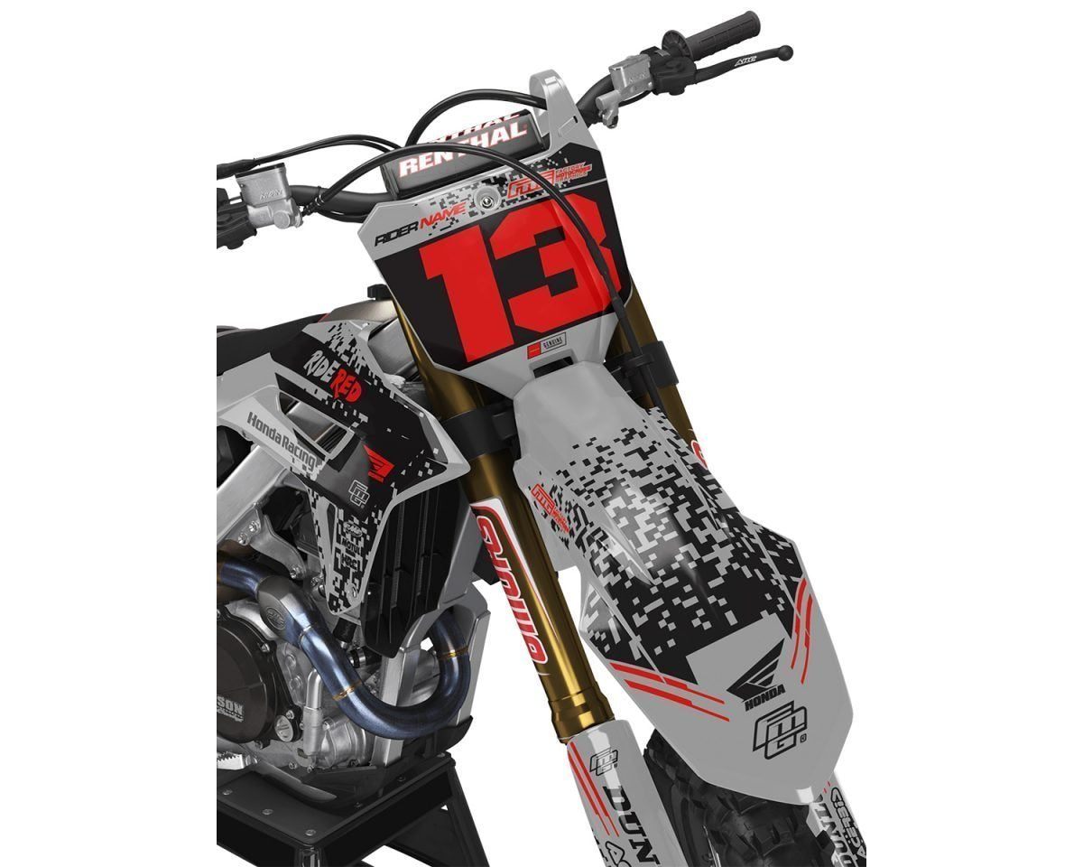 Grey Honda Motocross Graphic Decal Kit, Mx Graphics UK ...