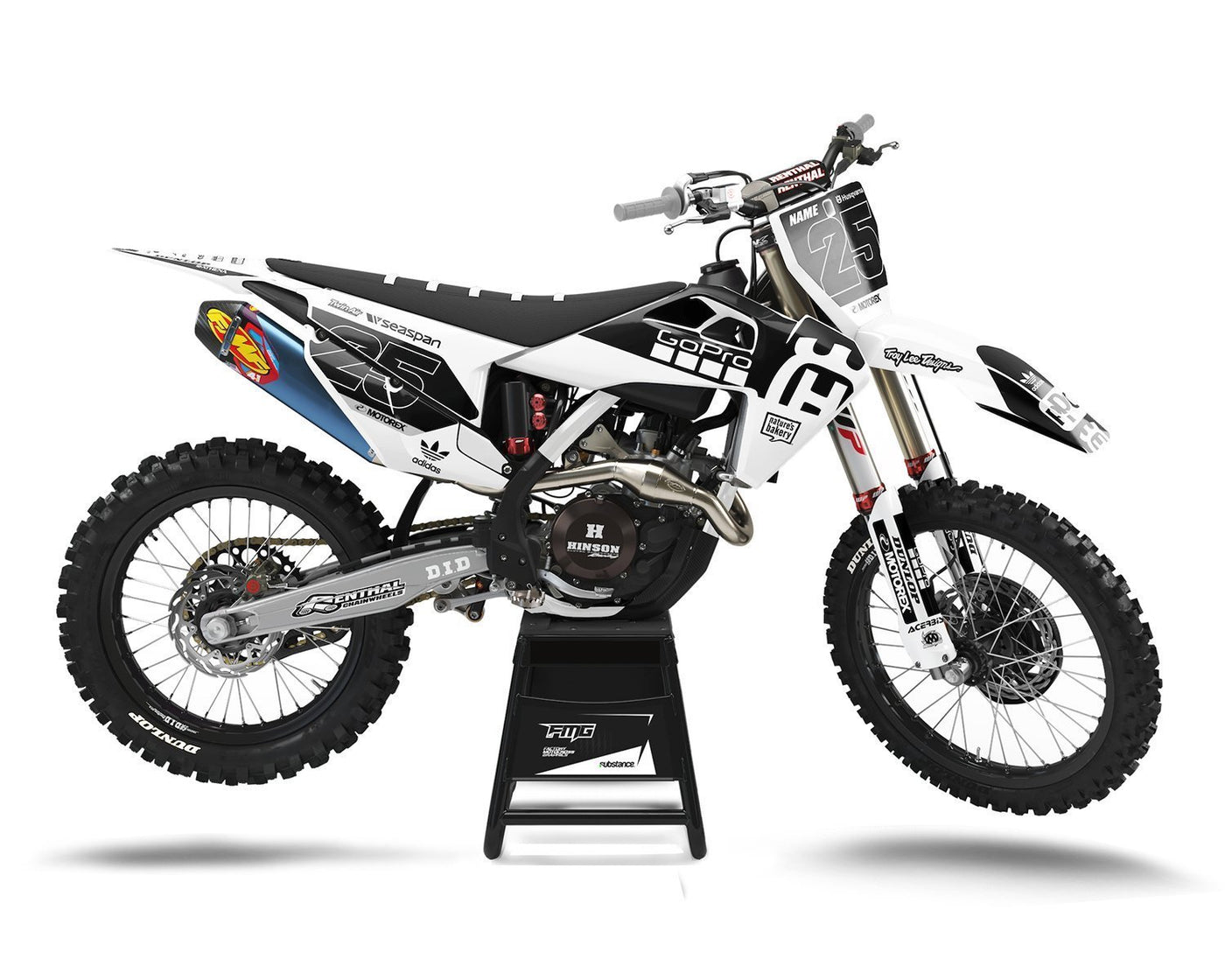 Black Husqvarna MX Graphics - FC250 FC350 FC450 FX TX ...
