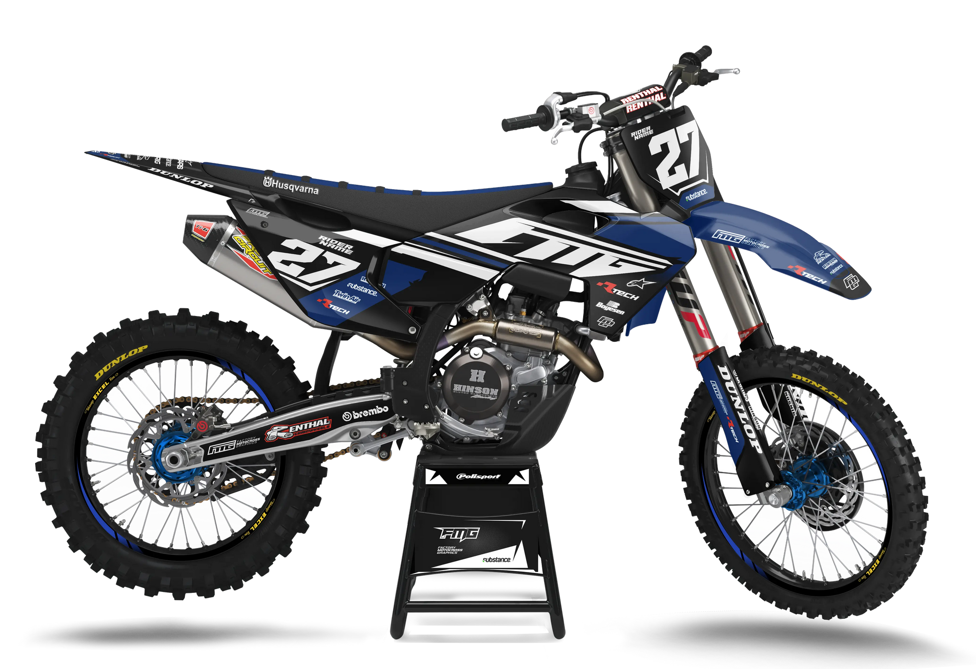 Husqvarna MX Graphics for Models FC250 FC350 TC250 TC125 ...