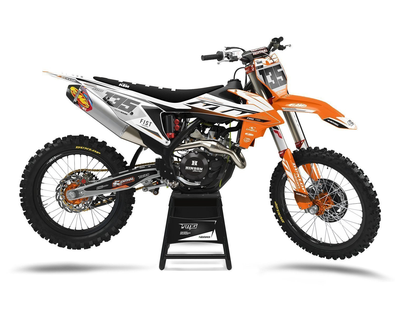 KTM Motocross Enduro MX Graphics Kit - XCF 250, XCW 250,450,350,144 ...