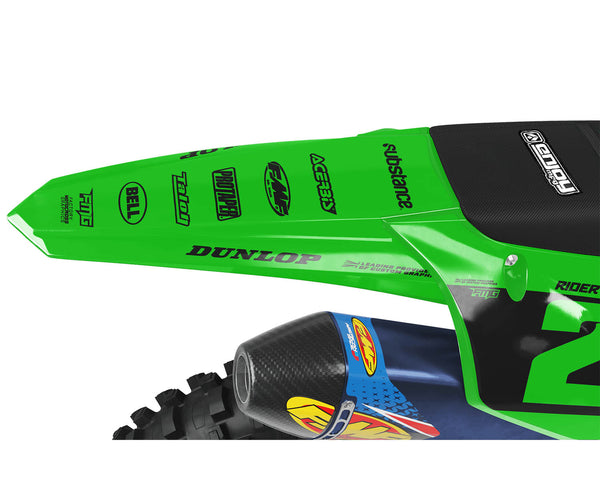 Custom Kawasaki Green Motocross Decal Kits - KX KXF KLX 2022 UK ...
