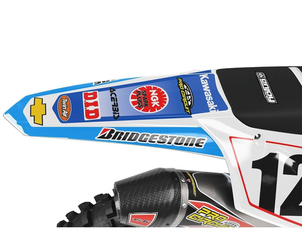 Retro White Hot Wheels SplitFire Motocross Graphics Kit KX125 KX250 ...