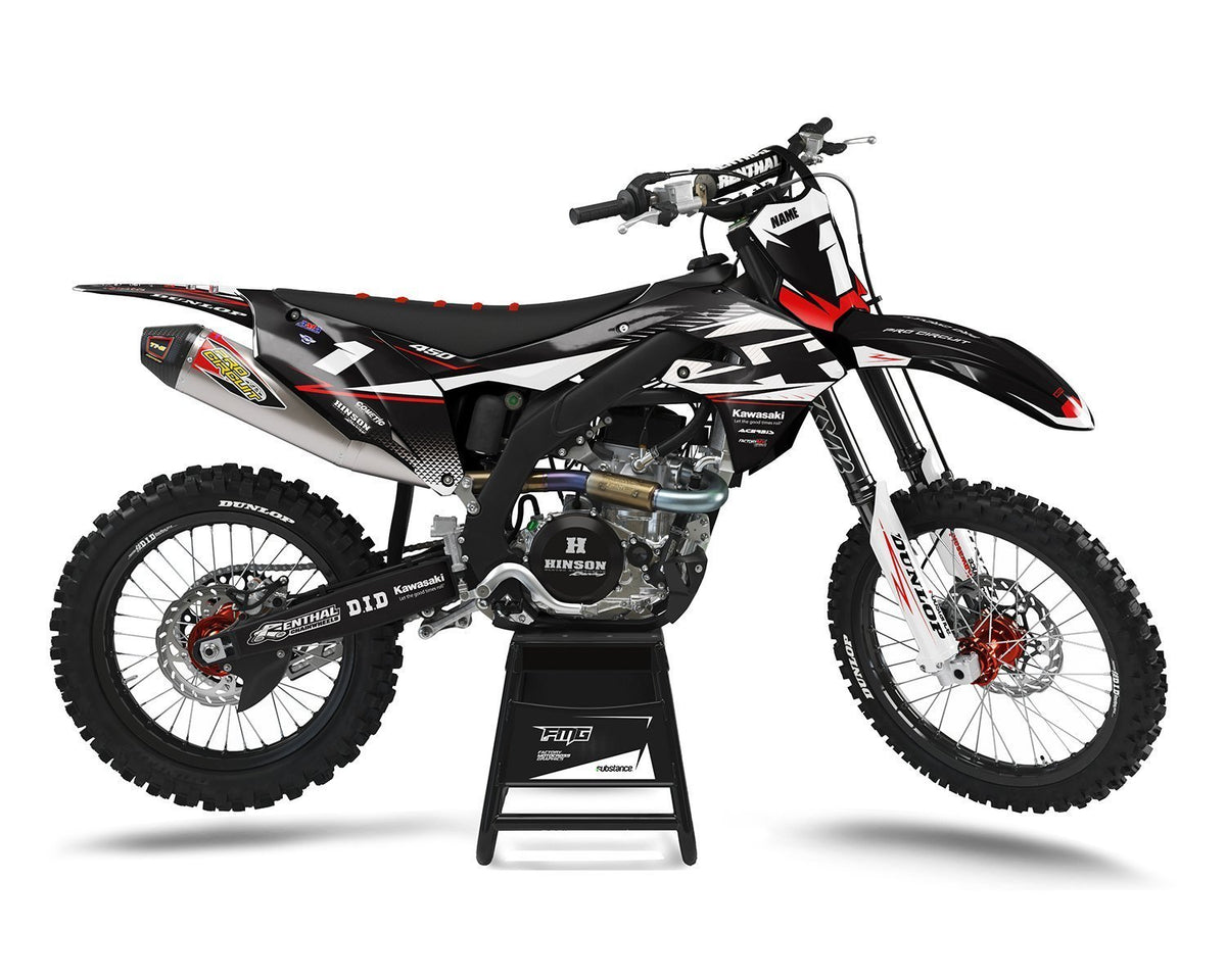 Kawasaki KXF 450 2020 Black Graphics Kit - Customise Online Now ...