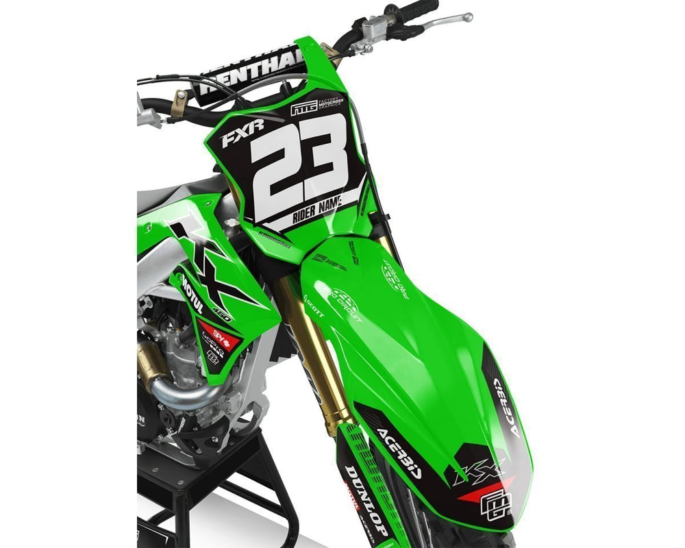 Factory Style Kawasaki Custom Motocross Graphics Kit UK 2023 ...