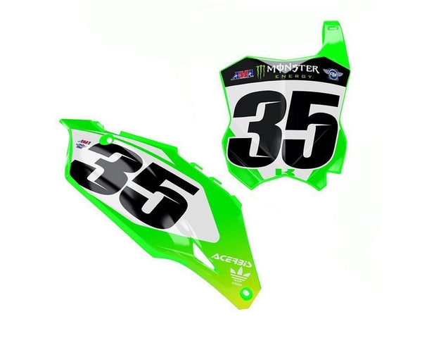 Kawasaki Motocross Number Board Graphics - KX85 KXF250 KXF450 ...