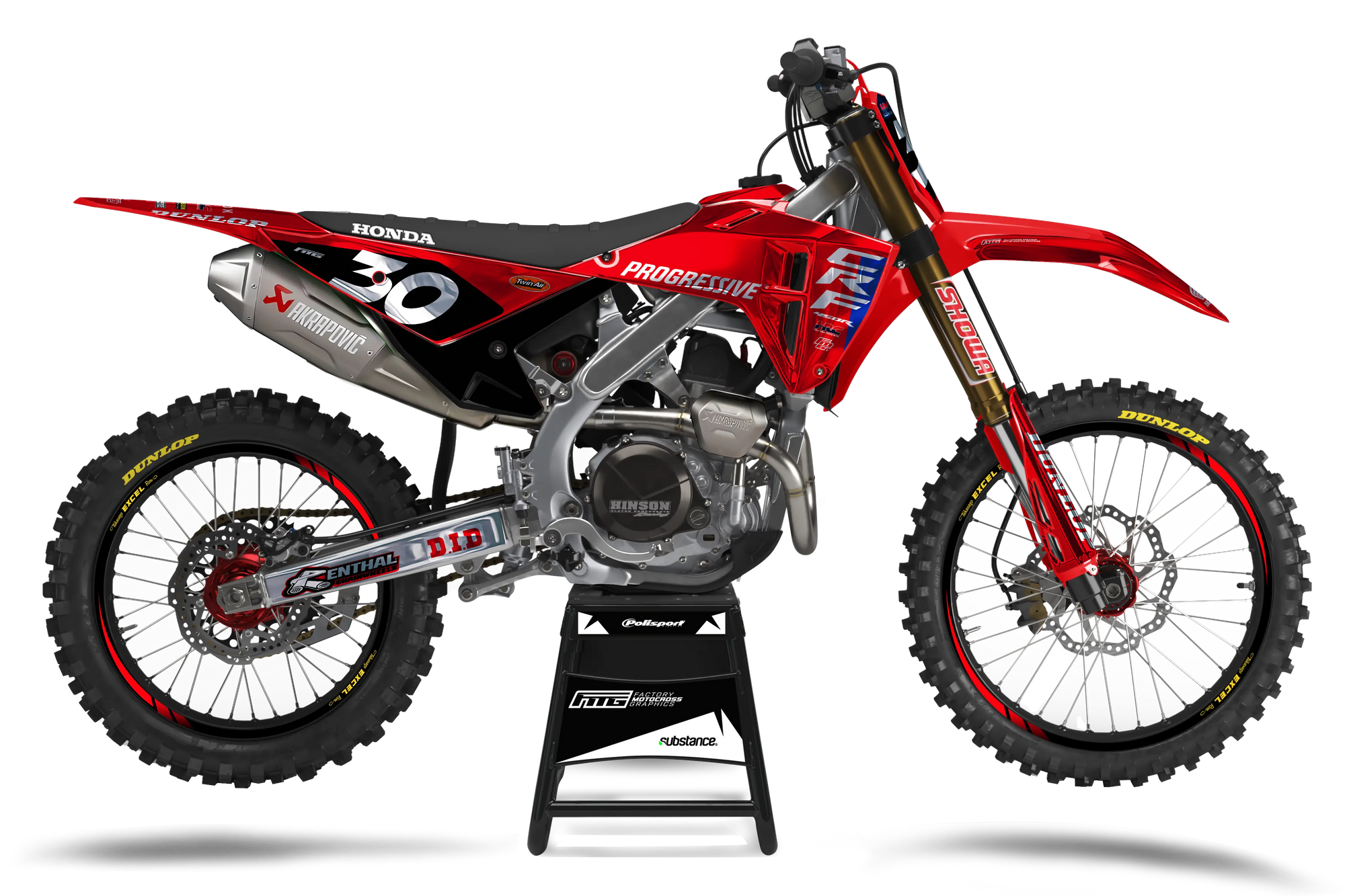 Honda MX Graphics Kit for CRF150 CR XR RX CRF250 CRF450 ...