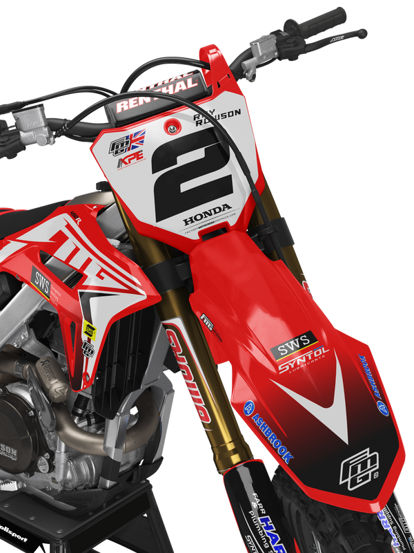 Grey Honda Motocross Graphic Decal Kit Custom Mx Graphics UK ...