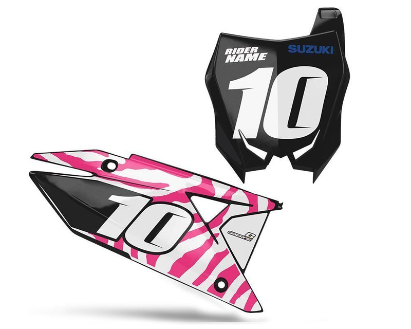 Suzuki Retro Motocross Number Board Graphics - RM125 RM250 ...