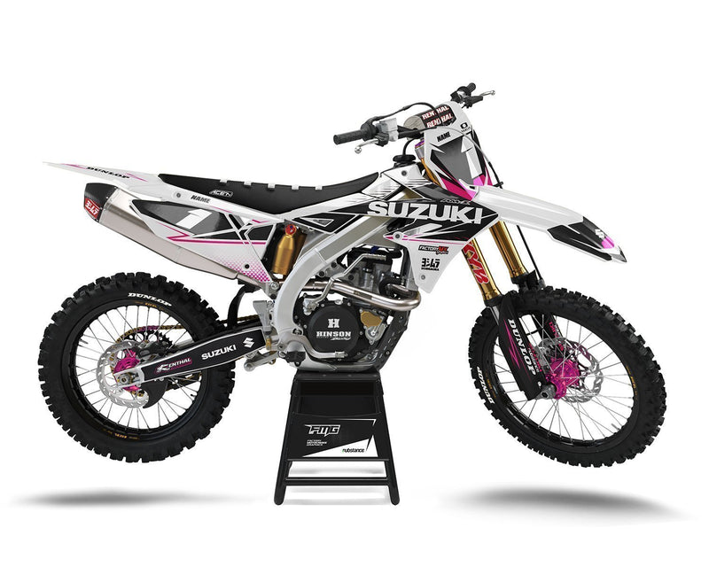 Suzuki Factory Style Pink Graphics Kit - factorymotocrossgraphics