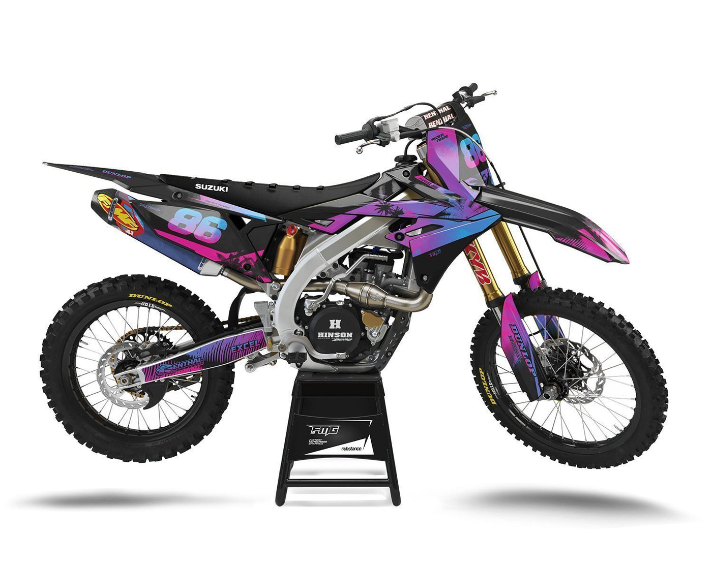 Suzuki MX Graphics Kits for models RM125 RMZ250 RMZ450 ...