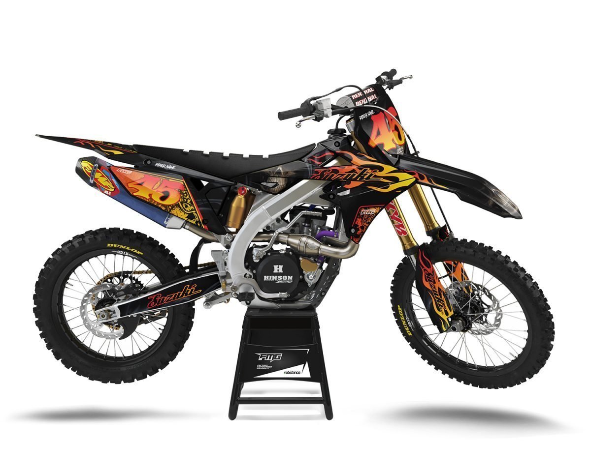 Suzuki Motocross Graphics Kit For RM RMZ250 RMZ450 ...