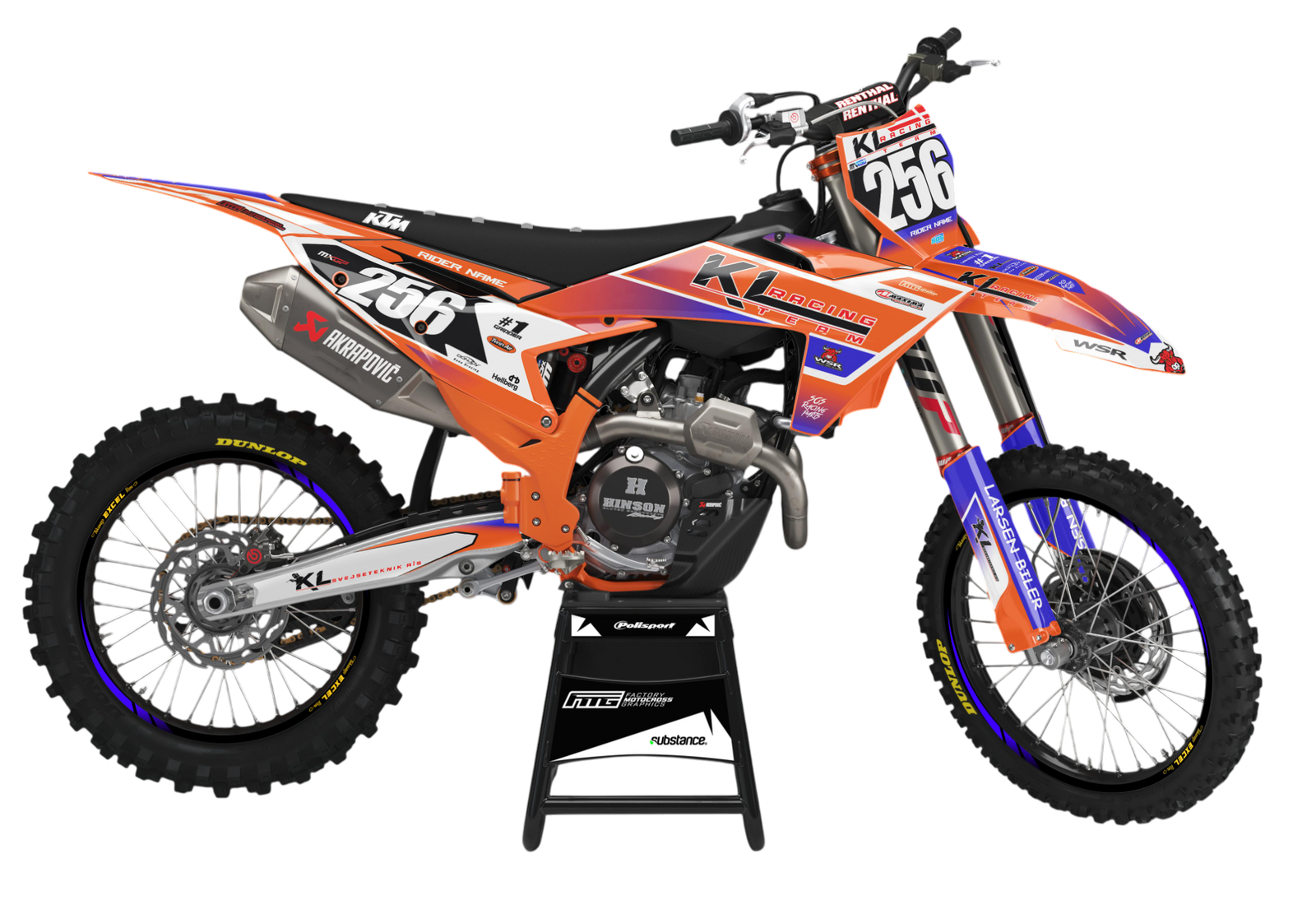 KTM Motocross Enduro MX Graphics Kit - XCF 250, XCW 250,450,350,144 ...