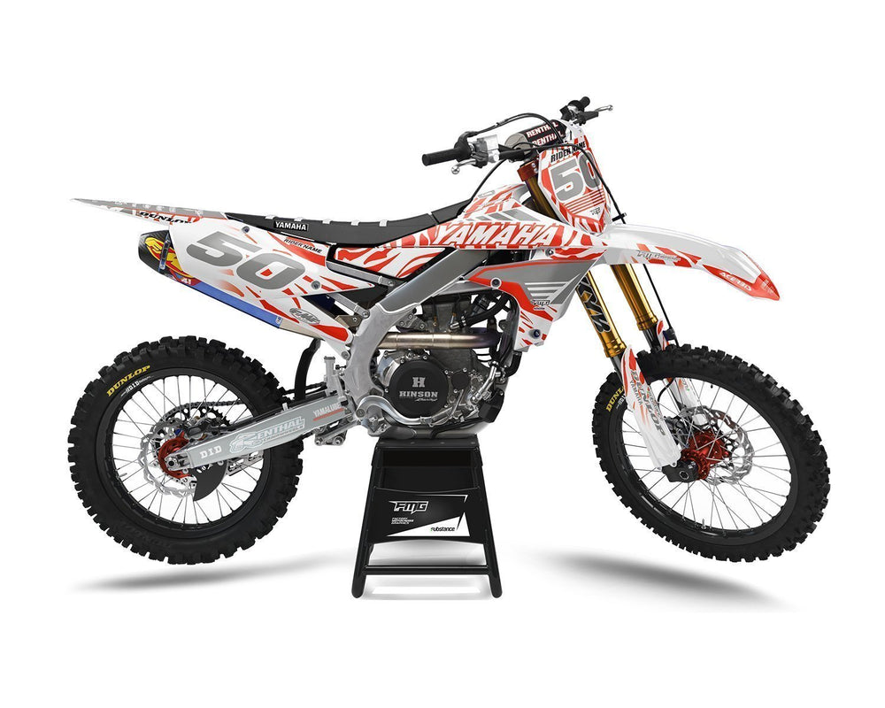 Yamah Red Custom Camo Motocross Decals - Yamaha MX Decals ...