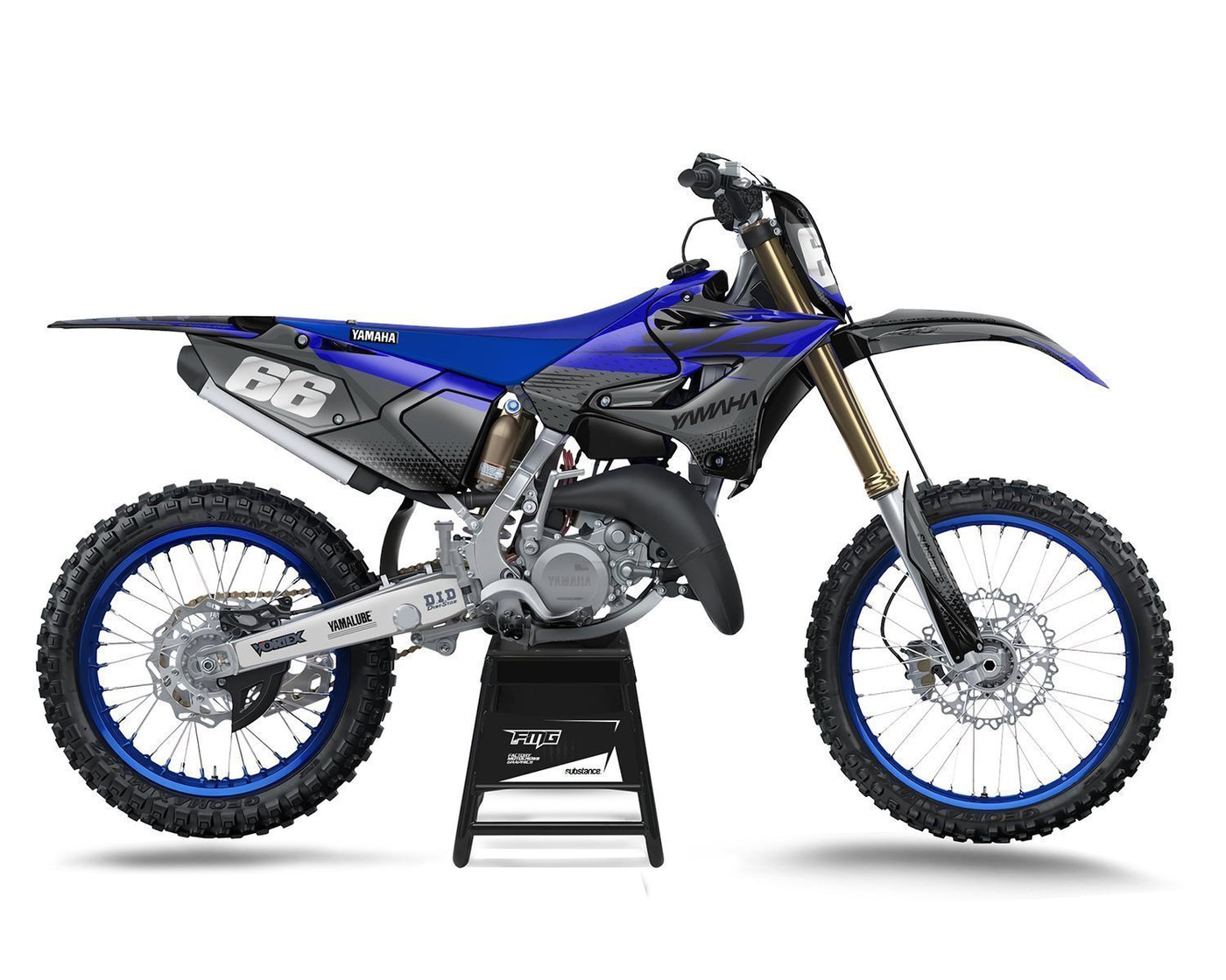 Grey Yamaha Custom MX Graphics - YZ125 YZ250 All Years ...