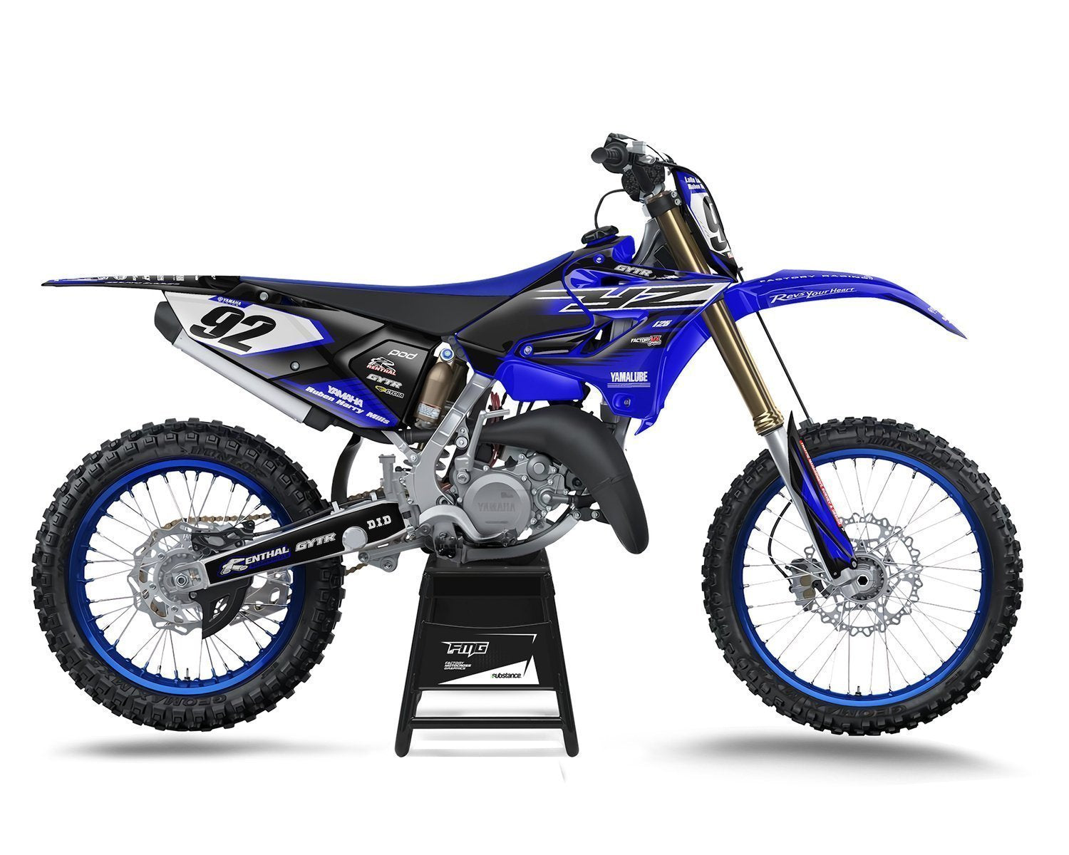 YZ125 YZ250 Blue Graphics Kit - YZ65 YZ85 YZ125 YZ250 ...