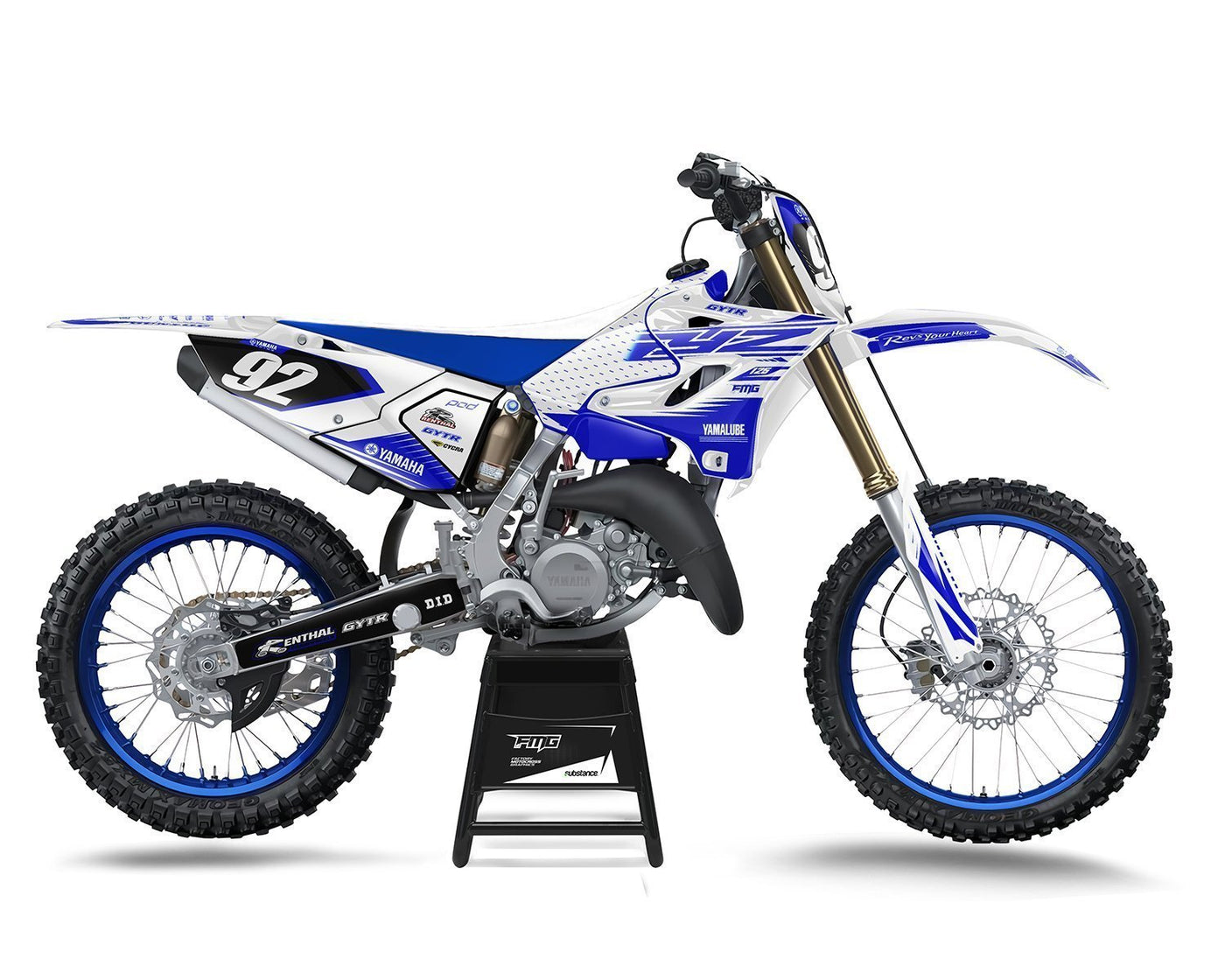 White Yamaha YZ 2 Stroke Graphics - Custom YZ125 YZ250 ...