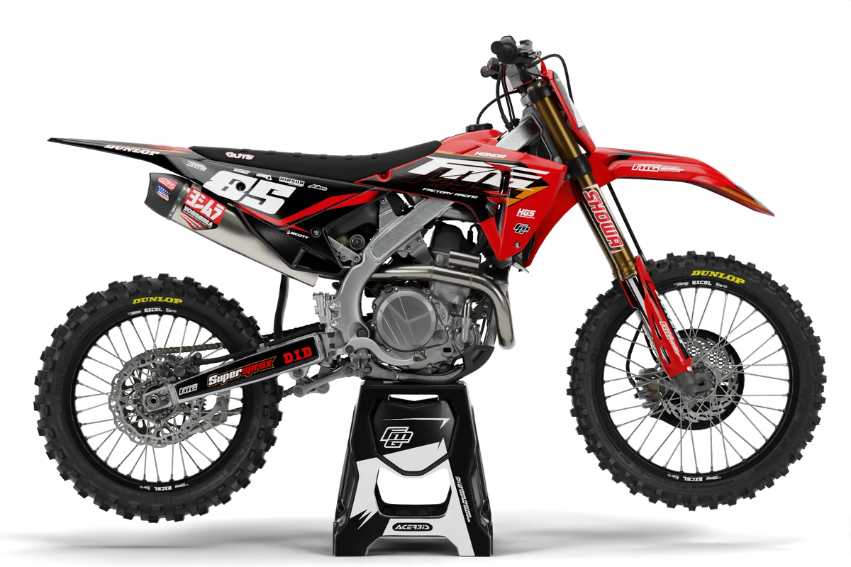 Honda JW Factory Red Graphics kit - factorymotocrossgraphics
